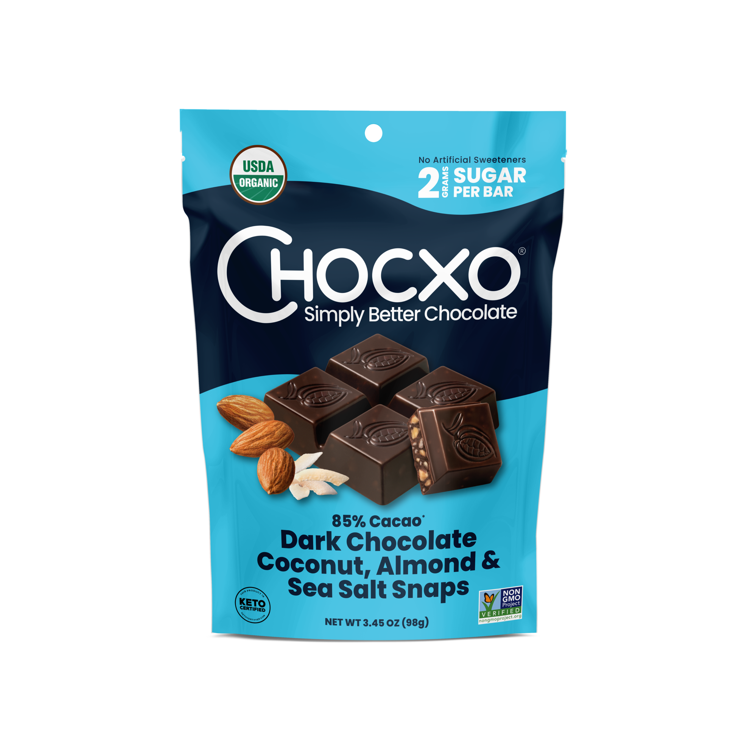 Sea Salt Almond Snaps | Chocxo Snacks