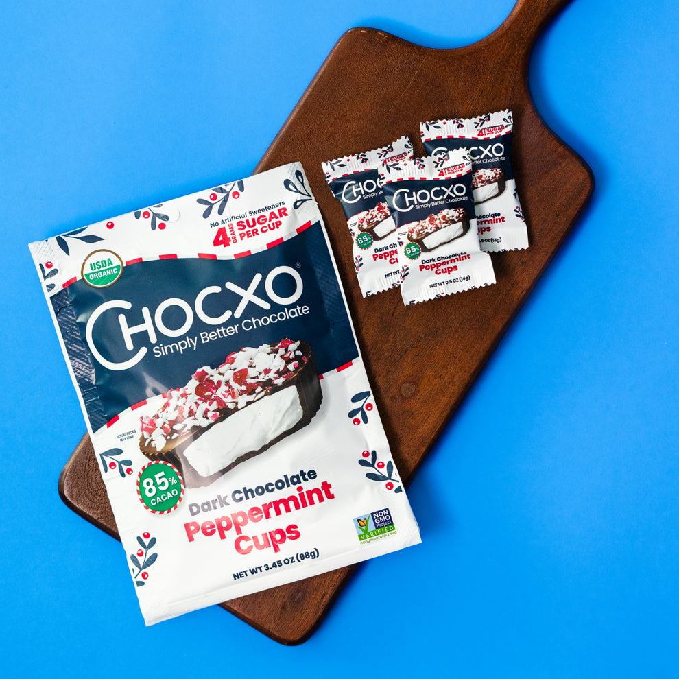 Dark Chocolate Peppermint Cups – Chocxo