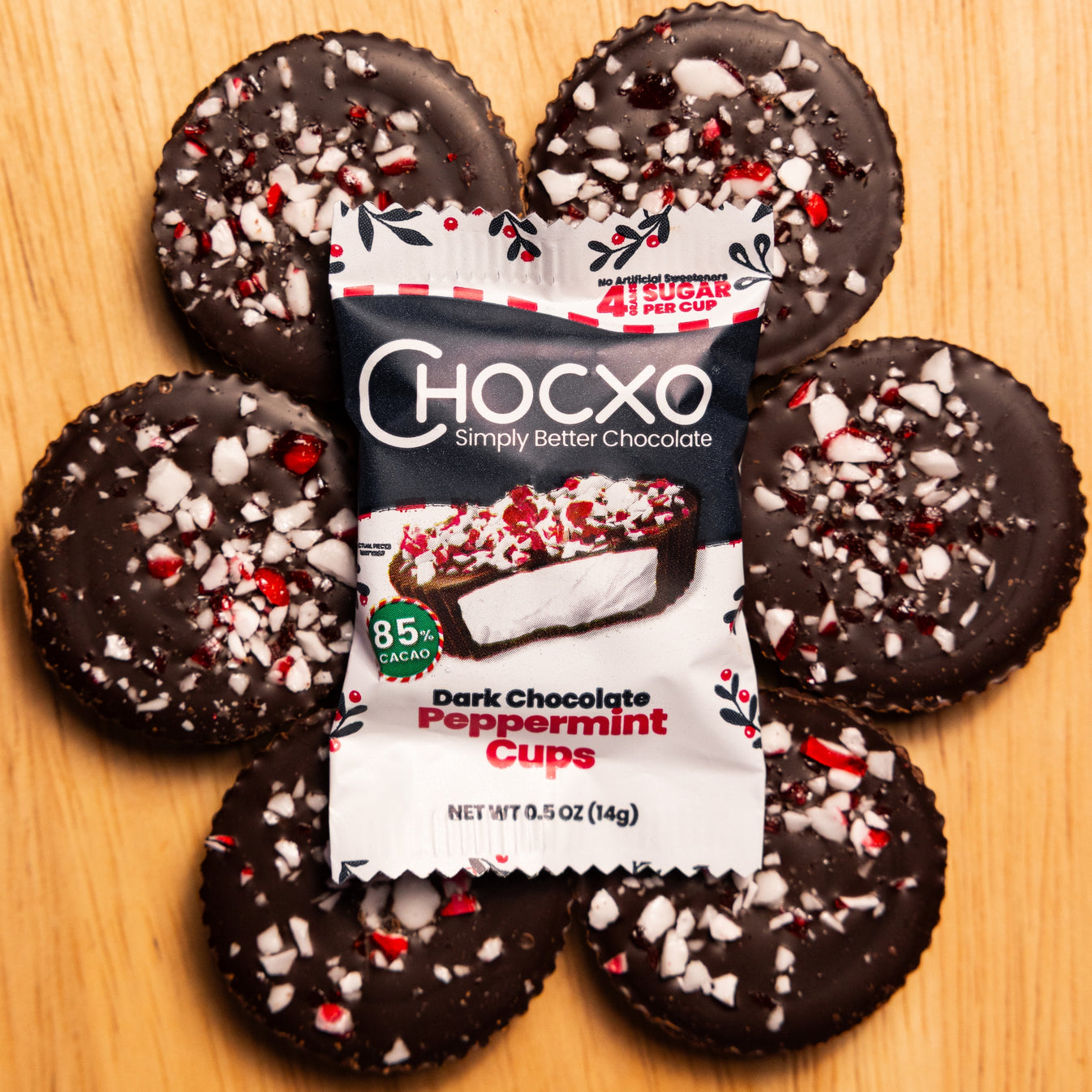 Dark Chocolate Peppermint Cups – Chocxo