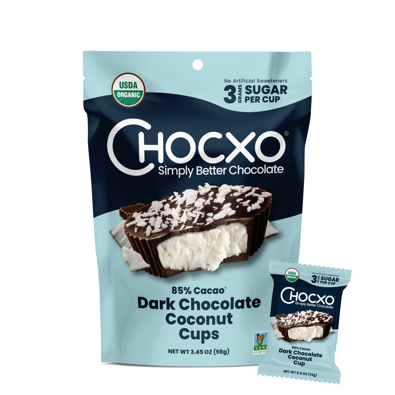 Dark Chocolate Coconut Cup – Chocxo