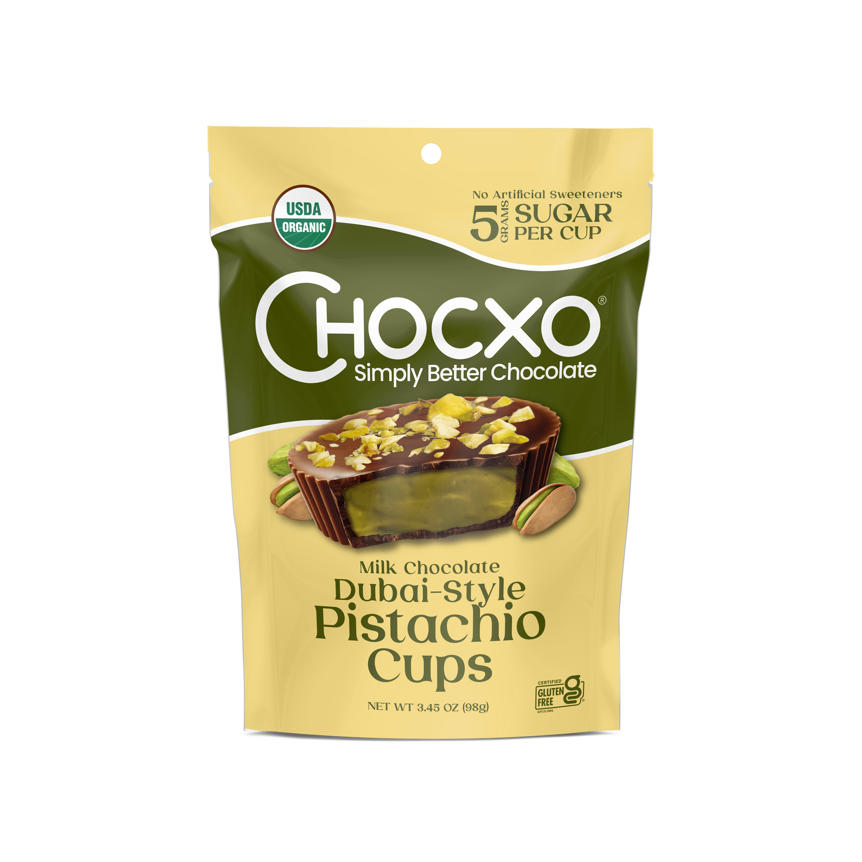 Milk Chocolate Dubai Style Pistachio Cups – Chocxo