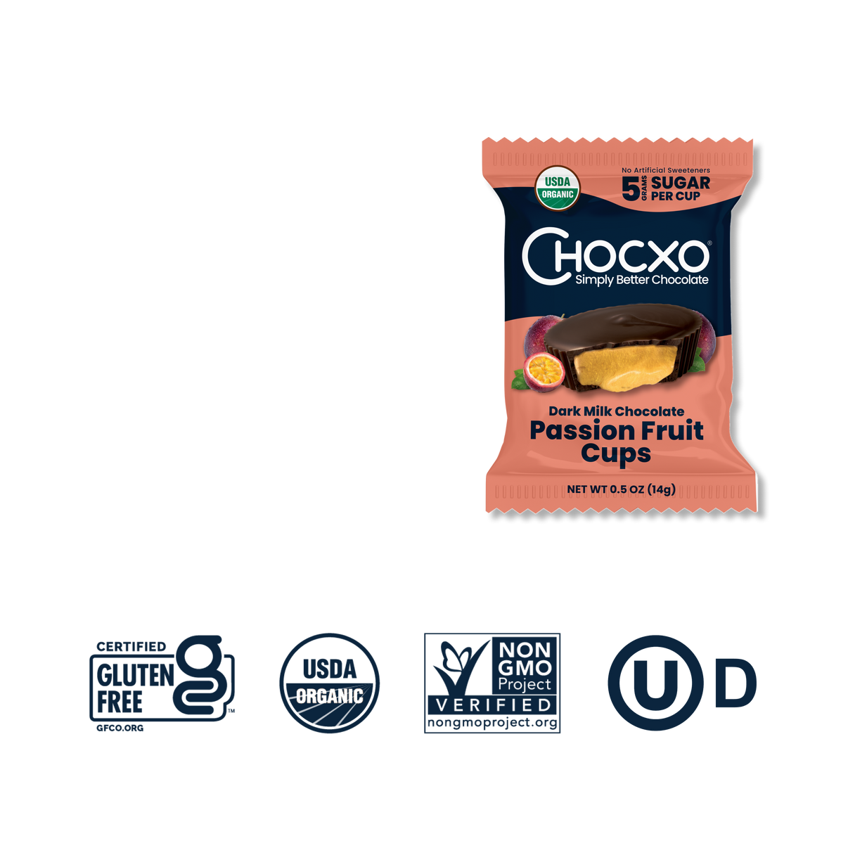 Dark Milk Chocolate Passion Fruit Cups – Chocxo