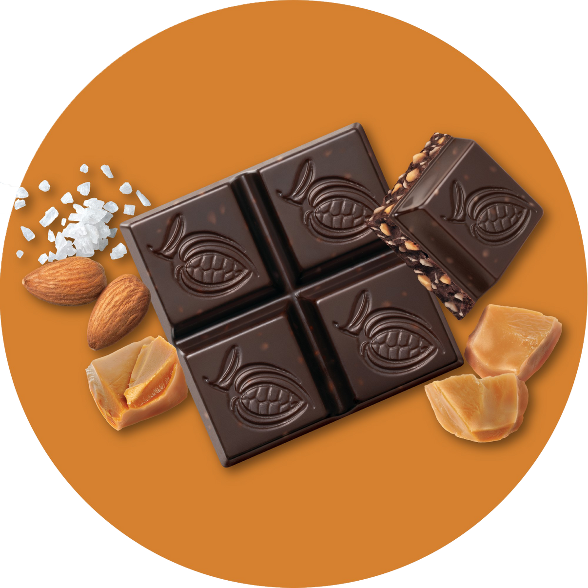 Dark Milk Chocolate Toffee, Almond & Sea Salt Snaps – Chocxo