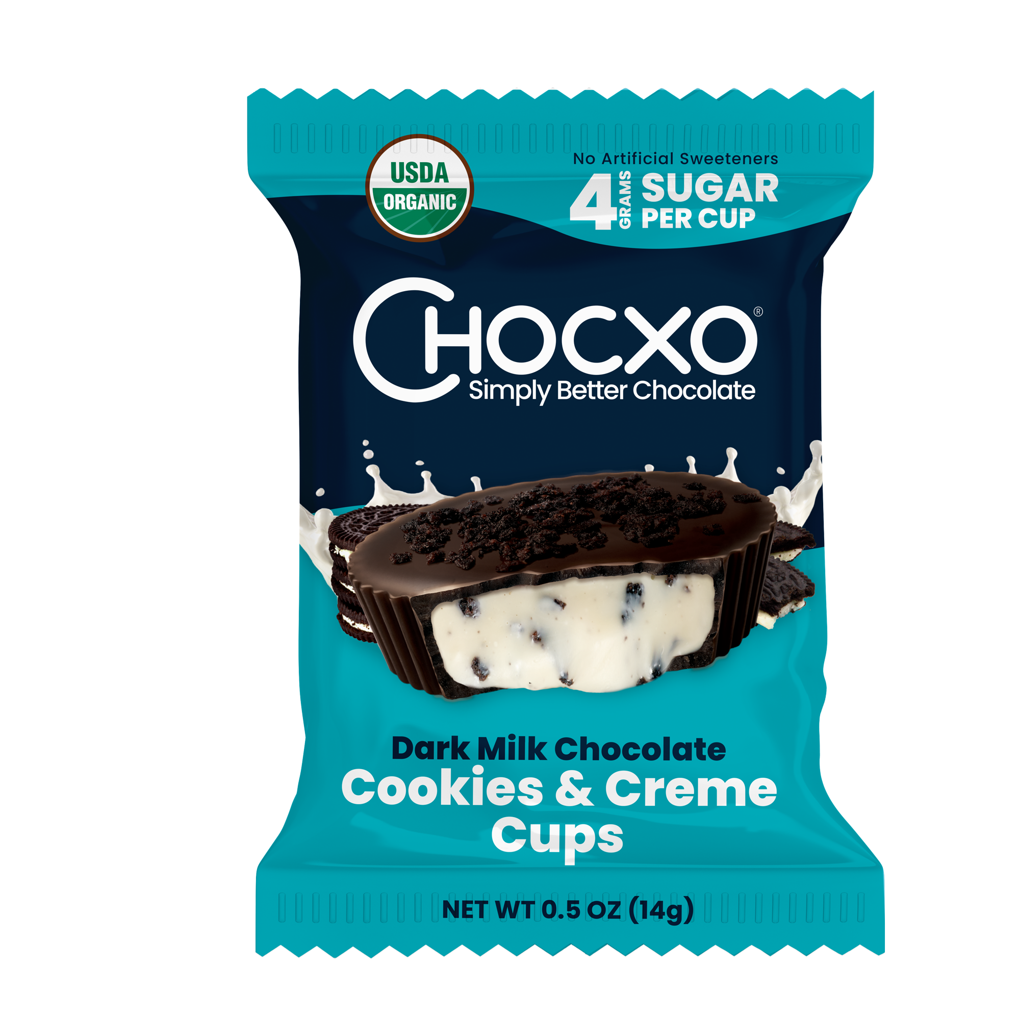 Dark Milk Chocolate Cookies & Creme Cups – Chocxo